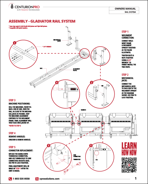 Gladiator Trimmer Rail System Setup Guide